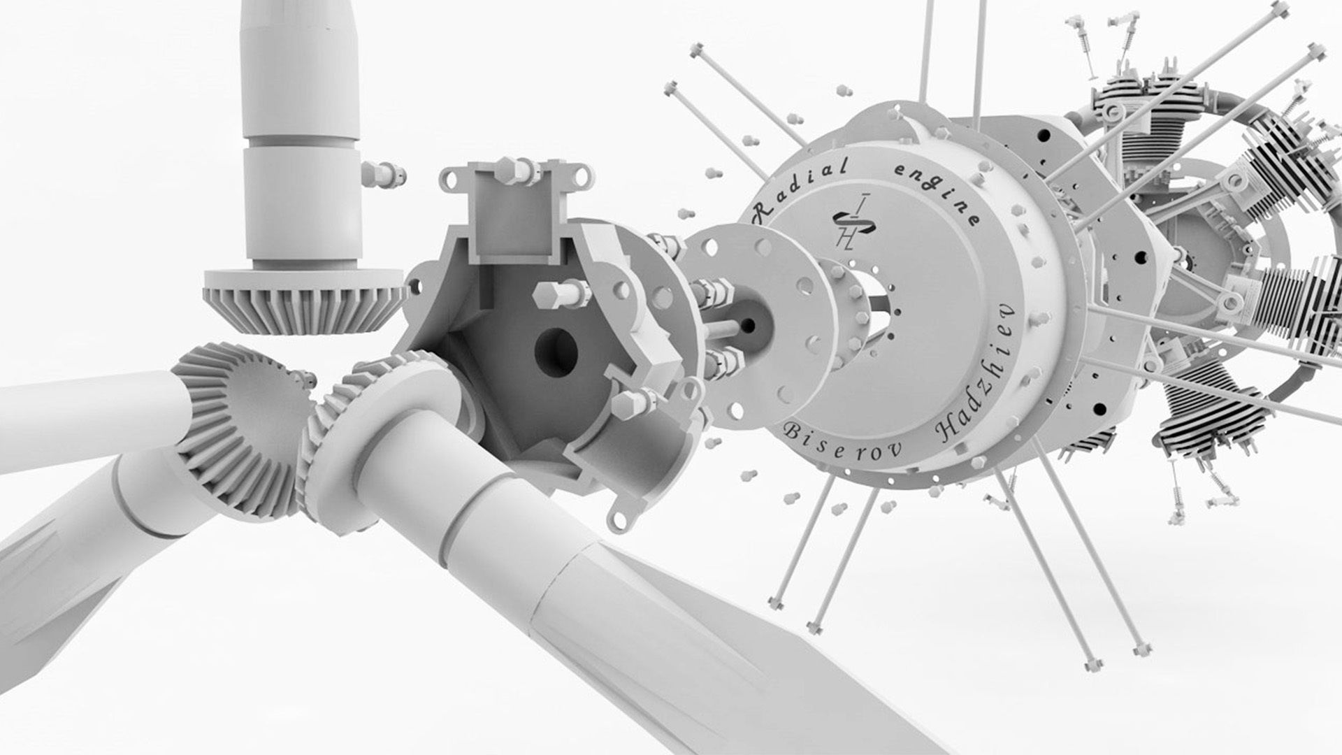 radial engine 3D model | CGTrader