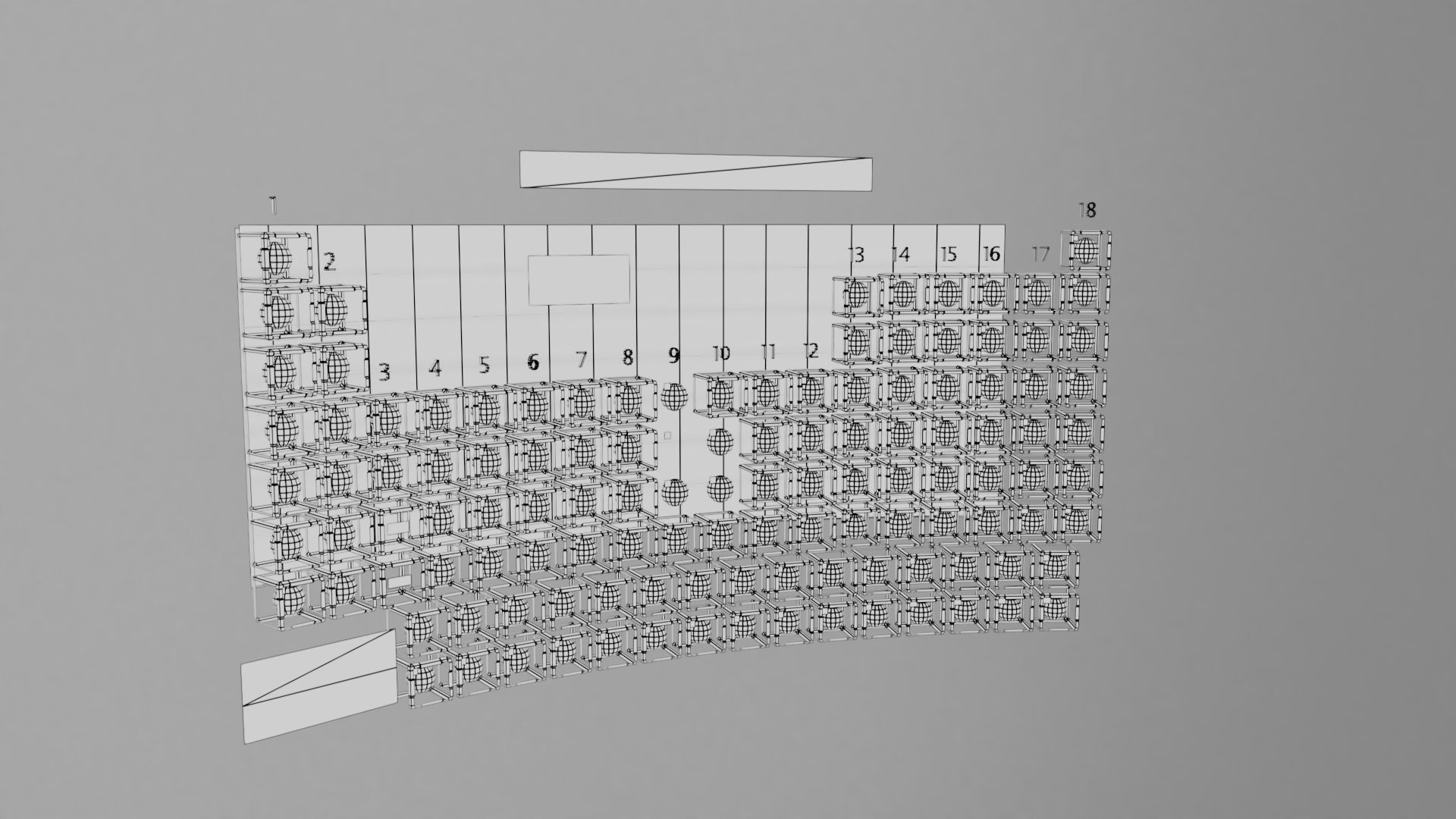 Periodic table 3D model | CGTrader