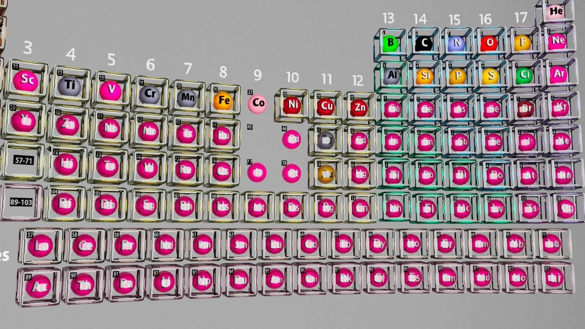Periodic table 3D model | CGTrader
