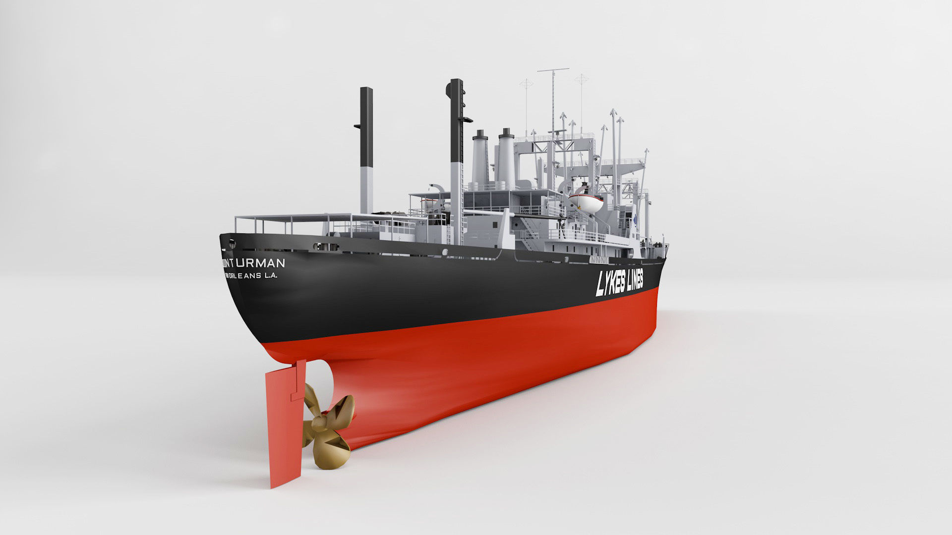 Cargo Ship Solon Turman Vessel 1961 3D model | CGTrader