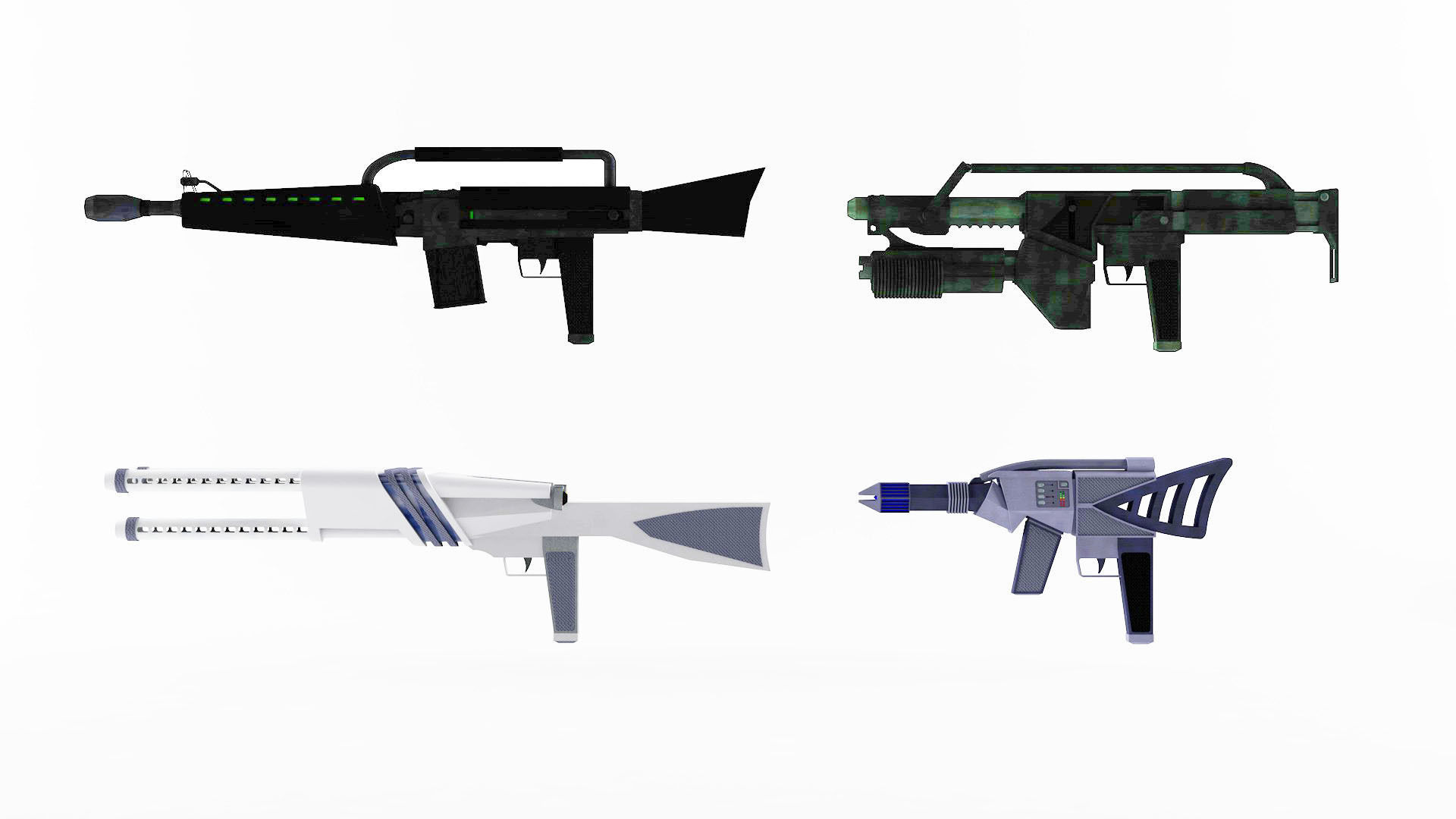 15 Futuristic Sci-Fi Guns Weapons Bundle 3D model | CGTrader