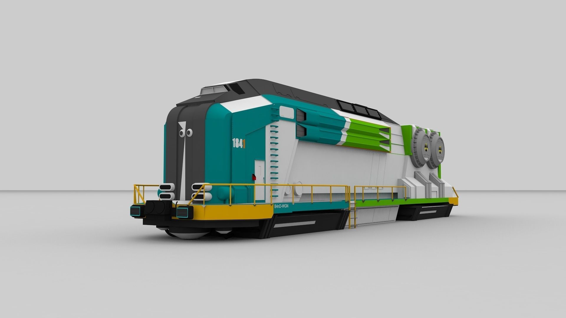 Nuclear Bullet Train 3D model | CGTrader