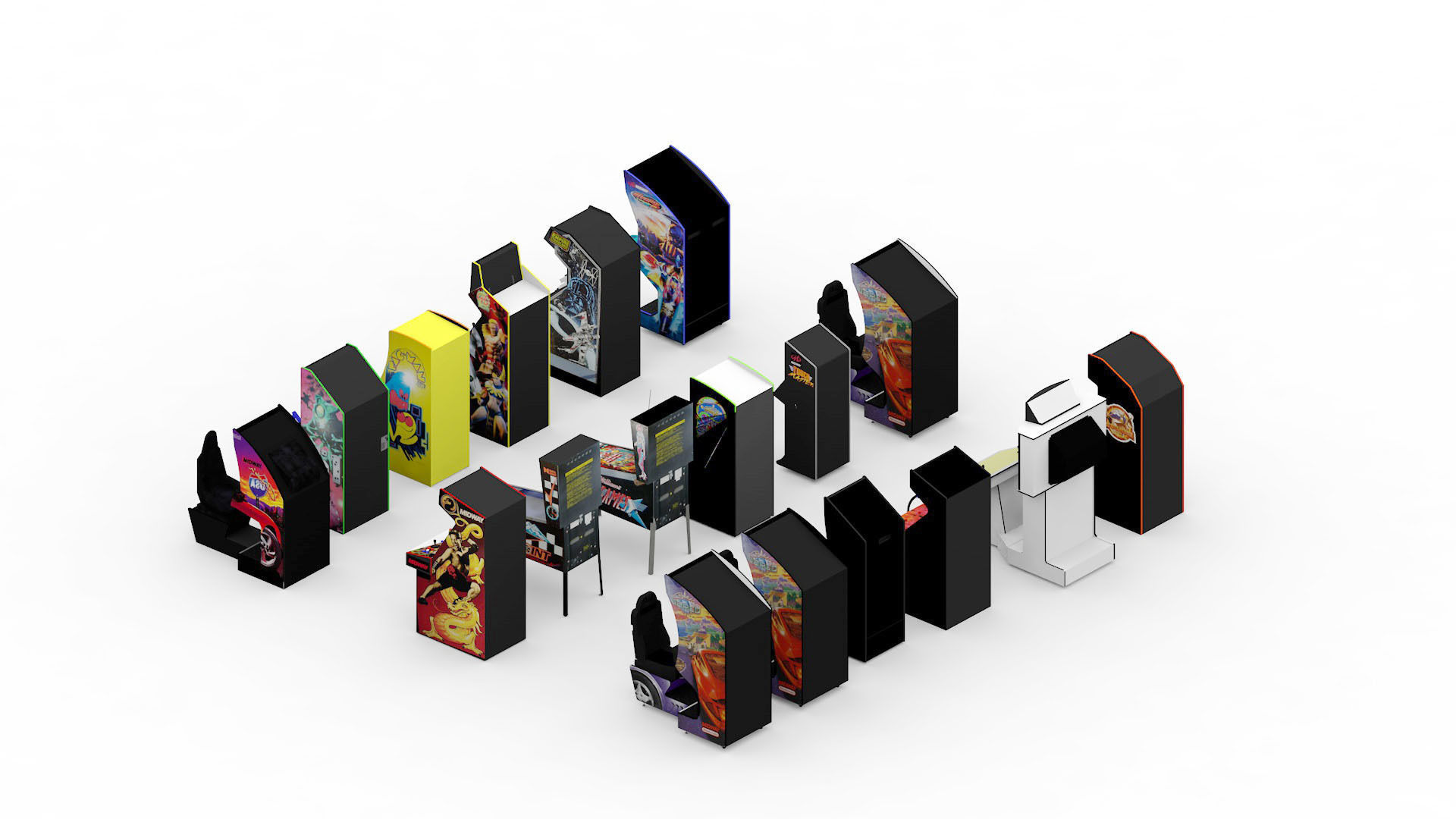 Arcade Machines 3D model | CGTrader