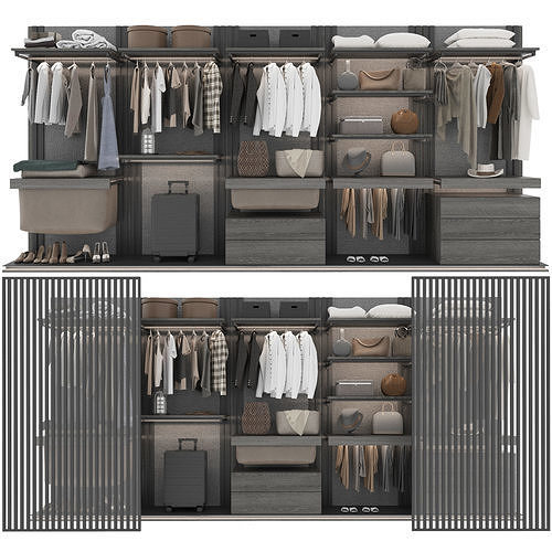 Wardrobe composition with filling 3D model | CGTrader