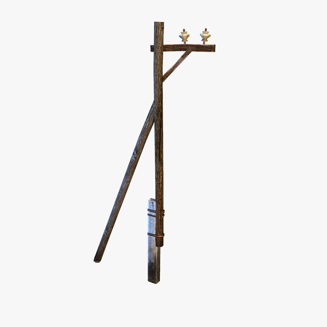 3D model Electric Pole wire VR / AR / low-poly | CGTrader