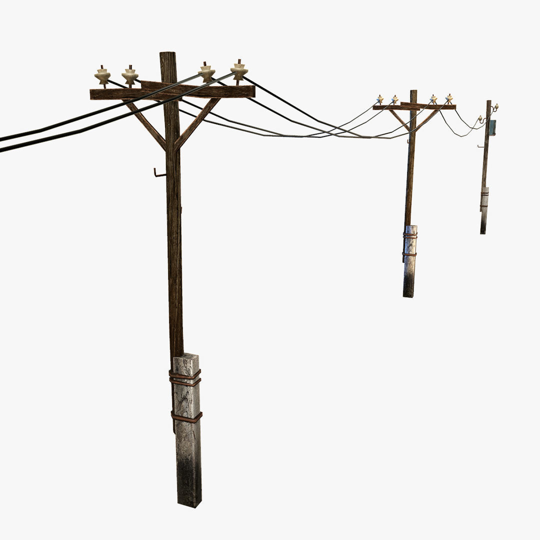 3D model Electric Pole wire VR / AR / low-poly | CGTrader