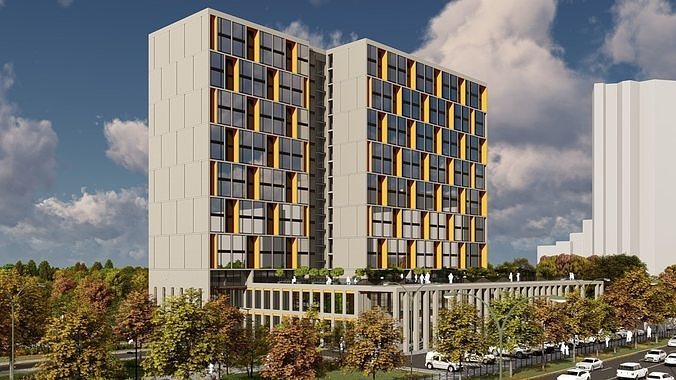 3D model of hotel and restaurant complex with interior 3D model | CGTrader