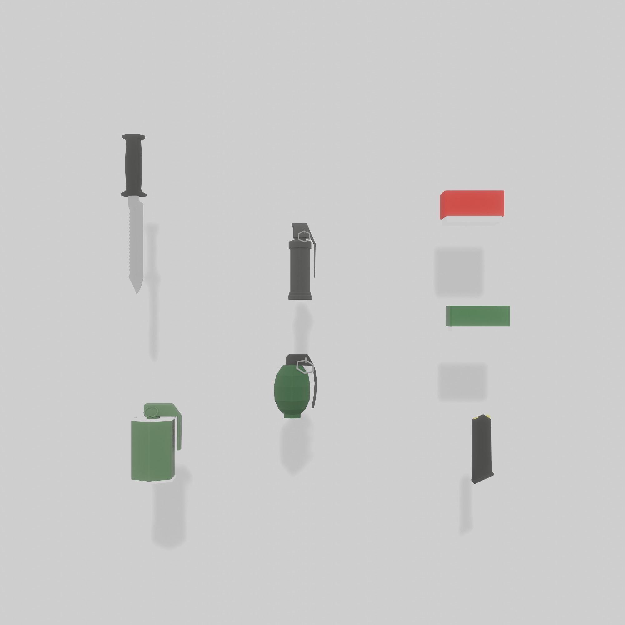 3D model Low Poly Weapons Bundle VR / AR / low-poly | CGTrader