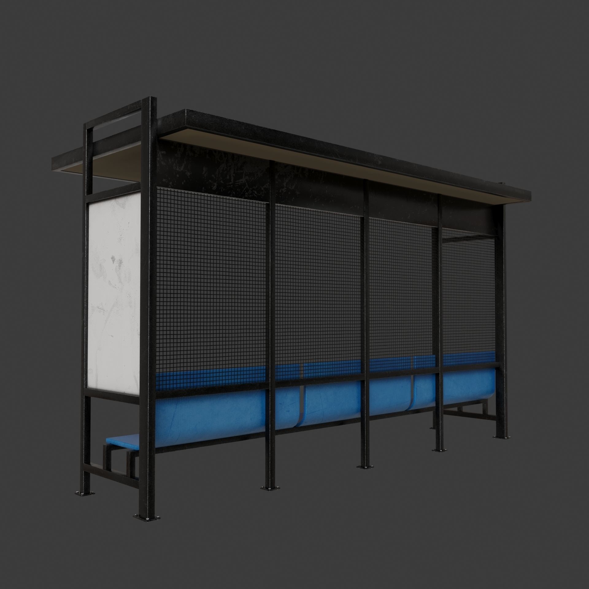 3D model Bus Stop VR / AR / low-poly | CGTrader