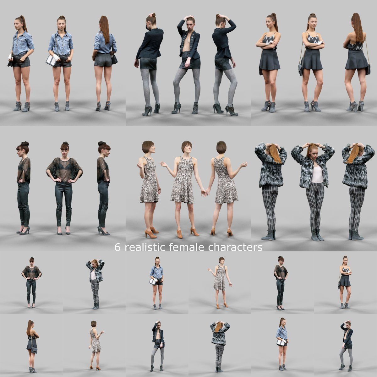 3D model 98 Realistic human models VR / AR / low-poly | CGTrader