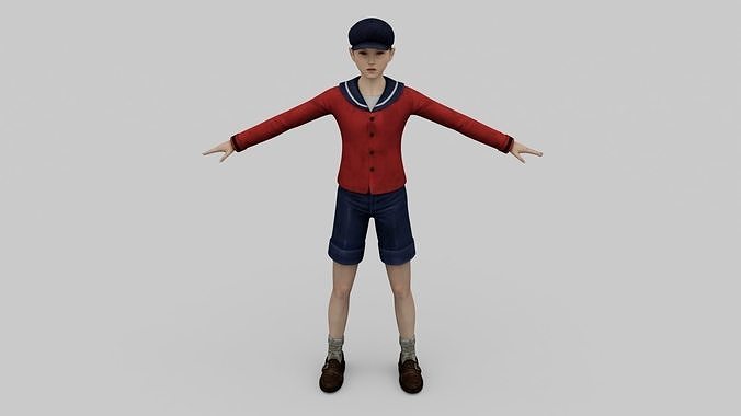 Boy character 3D model animated rigged | CGTrader