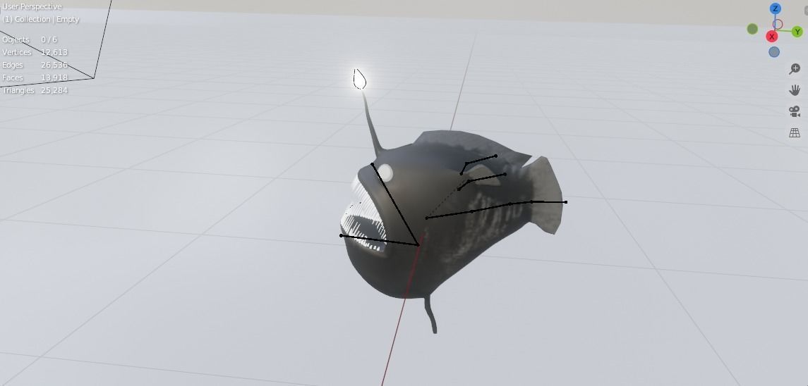 angler fish 3d free VR / AR / low-poly 3D model animated rigged | CGTrader