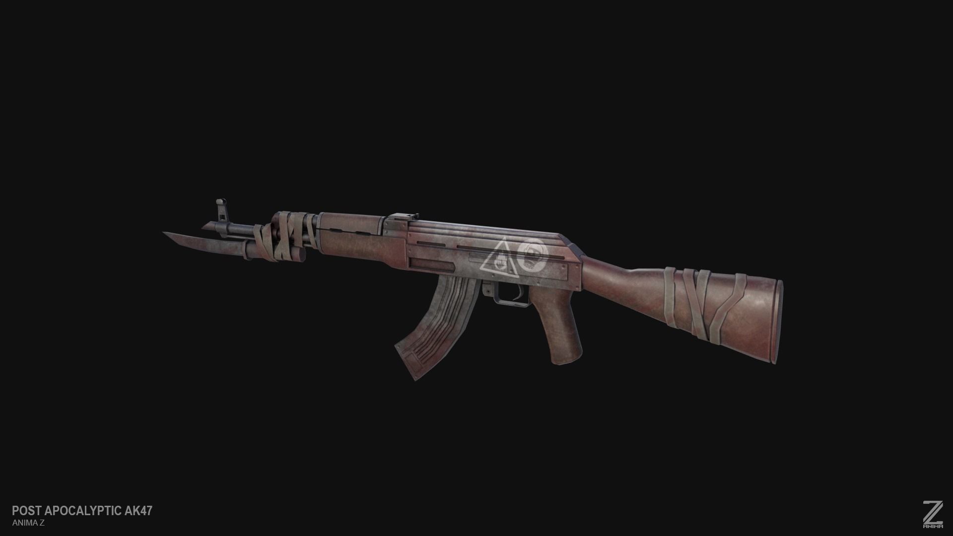 3D model Post apocalyptic AK47 VR / AR / low-poly | CGTrader