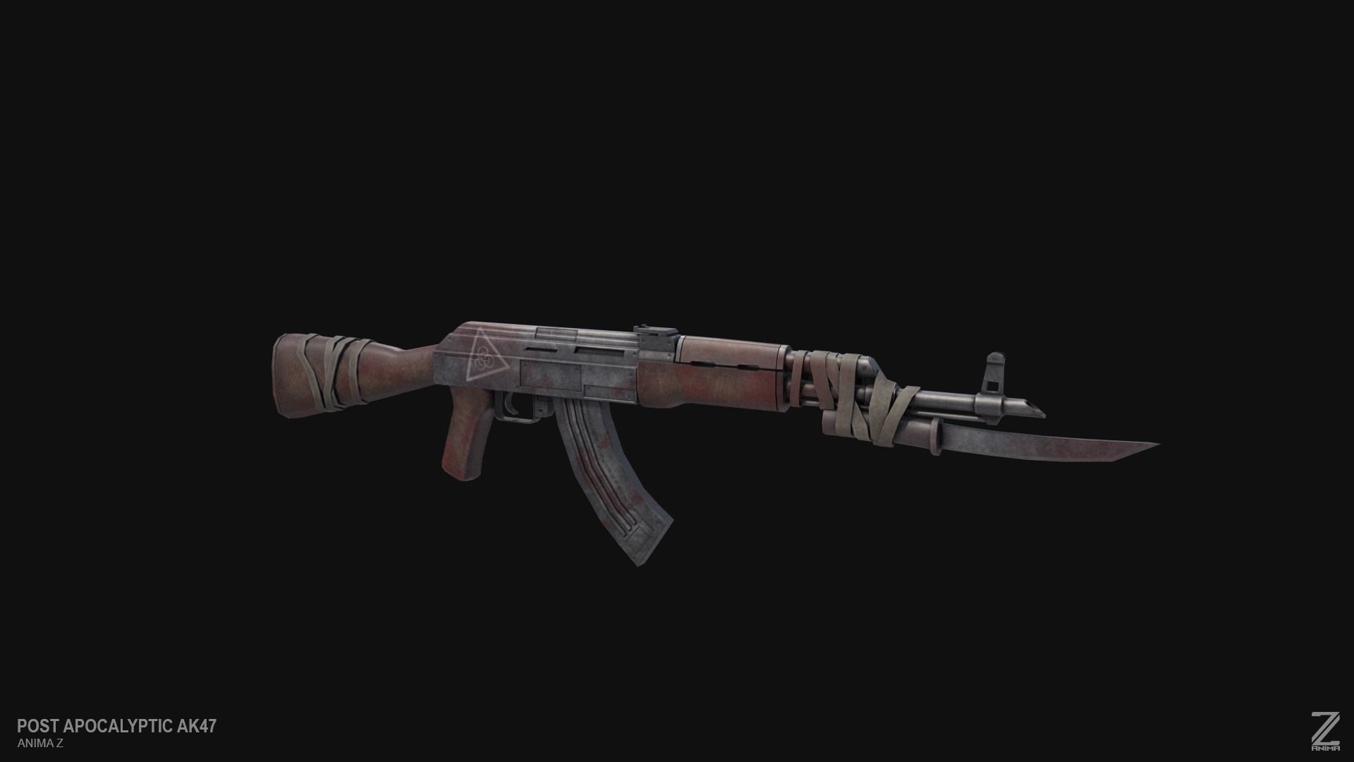3D model Post apocalyptic AK47 VR / AR / low-poly | CGTrader