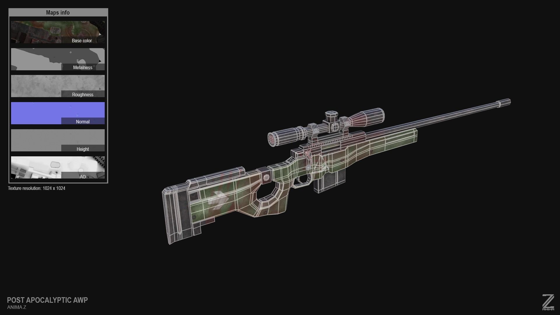 3D model Post apocalyptic AWP VR / AR / low-poly | CGTrader