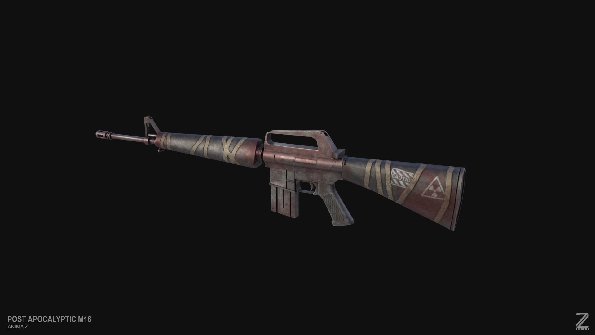 3D model Post apocalyptic M16 VR / AR / low-poly | CGTrader