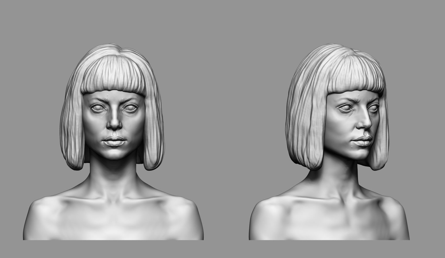 Female Bust 3D model 3D printable | CGTrader