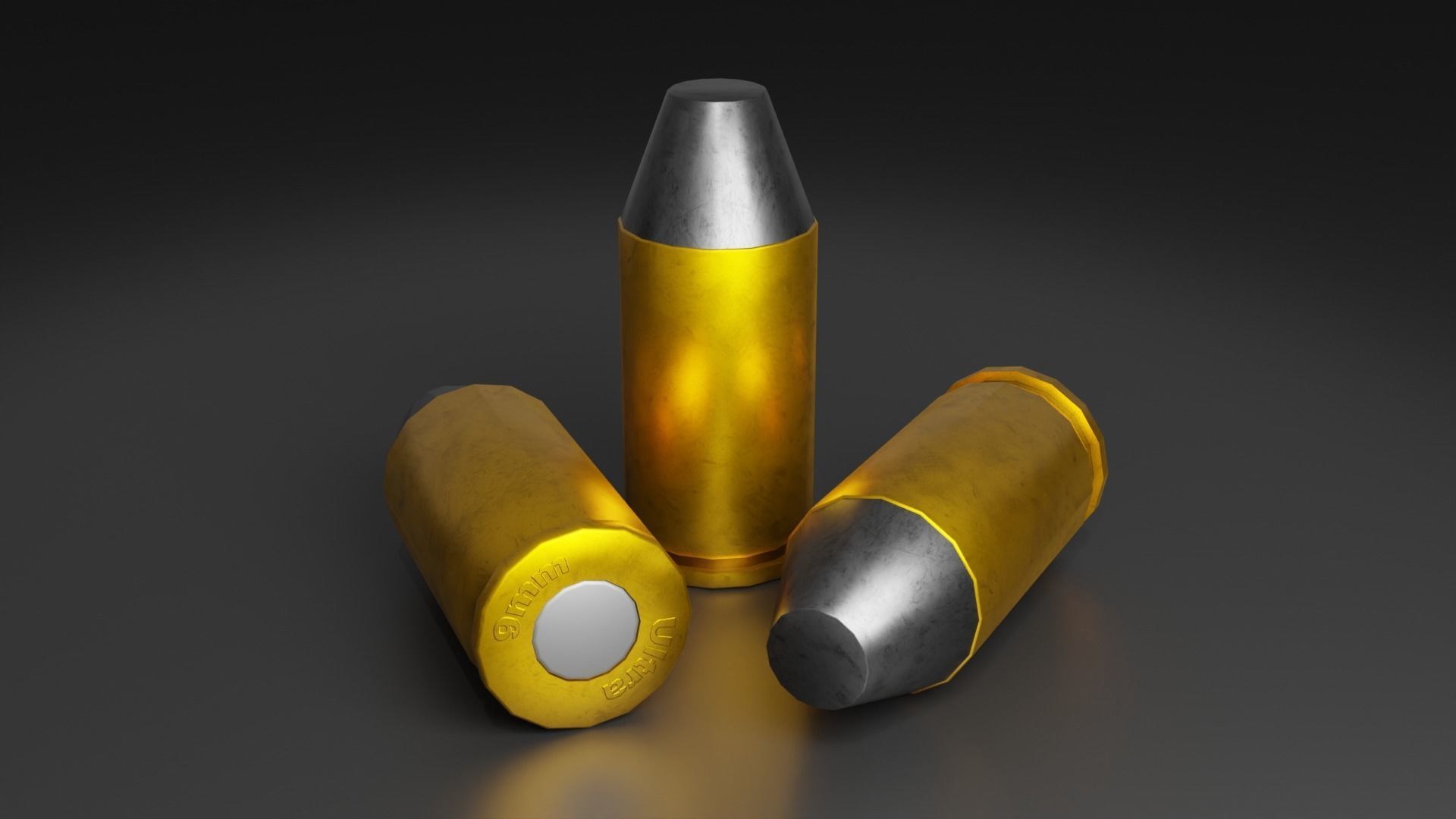 3D model 9x18mm police ammo Low-poly 3D model VR / AR / low-poly | CGTrader