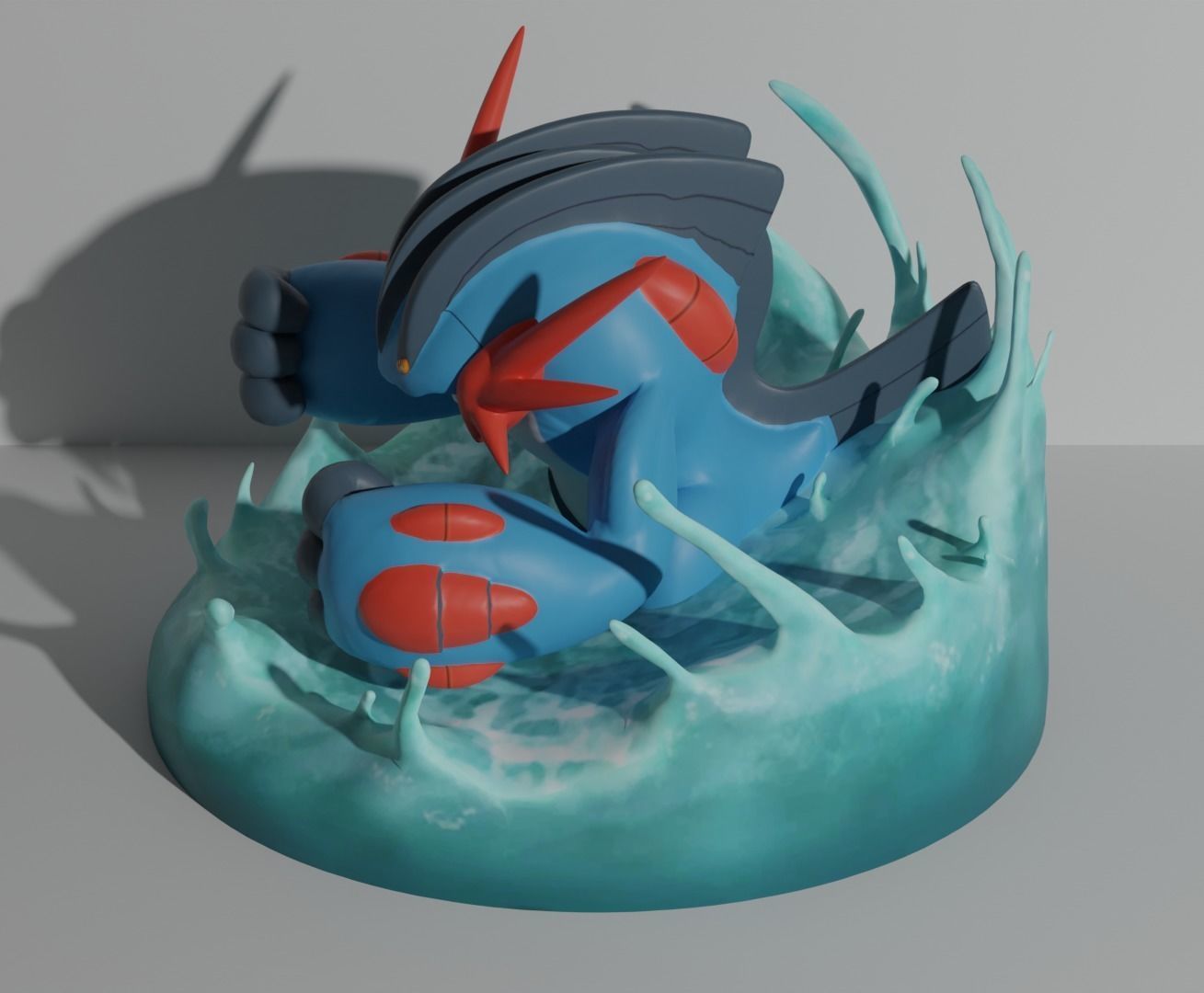 Mudkip Marshtomp Swampert and Mega Swampert 3D print model 3D model 3D ...