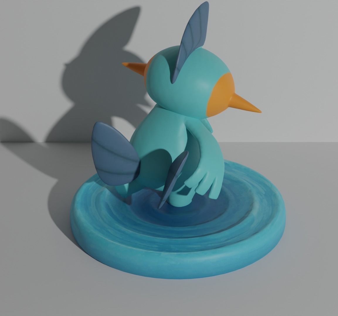 Mudkip Marshtomp Swampert and Mega Swampert 3D print model 3D model 3D ...