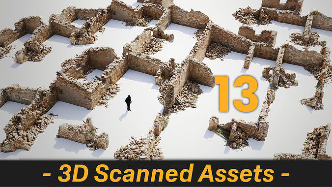 3D model Old Village Building Ruins Scans VR / AR / low-poly | CGTrader