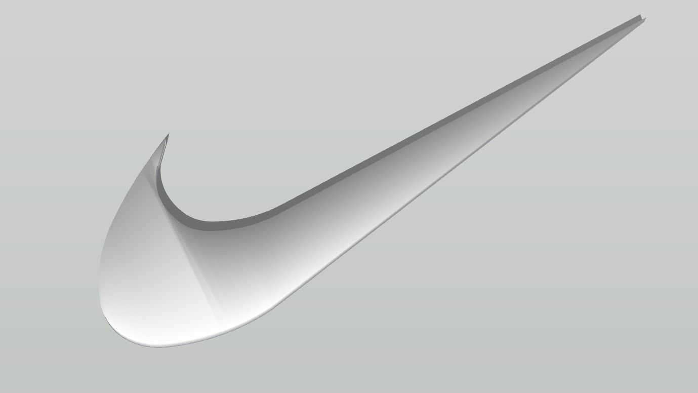 Nike Swoosh 3D model 3D printable | CGTrader