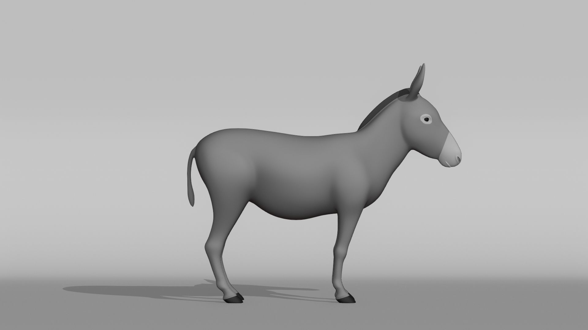 3D model Donkey Base Mesh VR / AR / low-poly | CGTrader