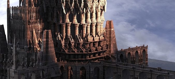 Magna Carter Fortress Spiral Towers 3D model | CGTrader