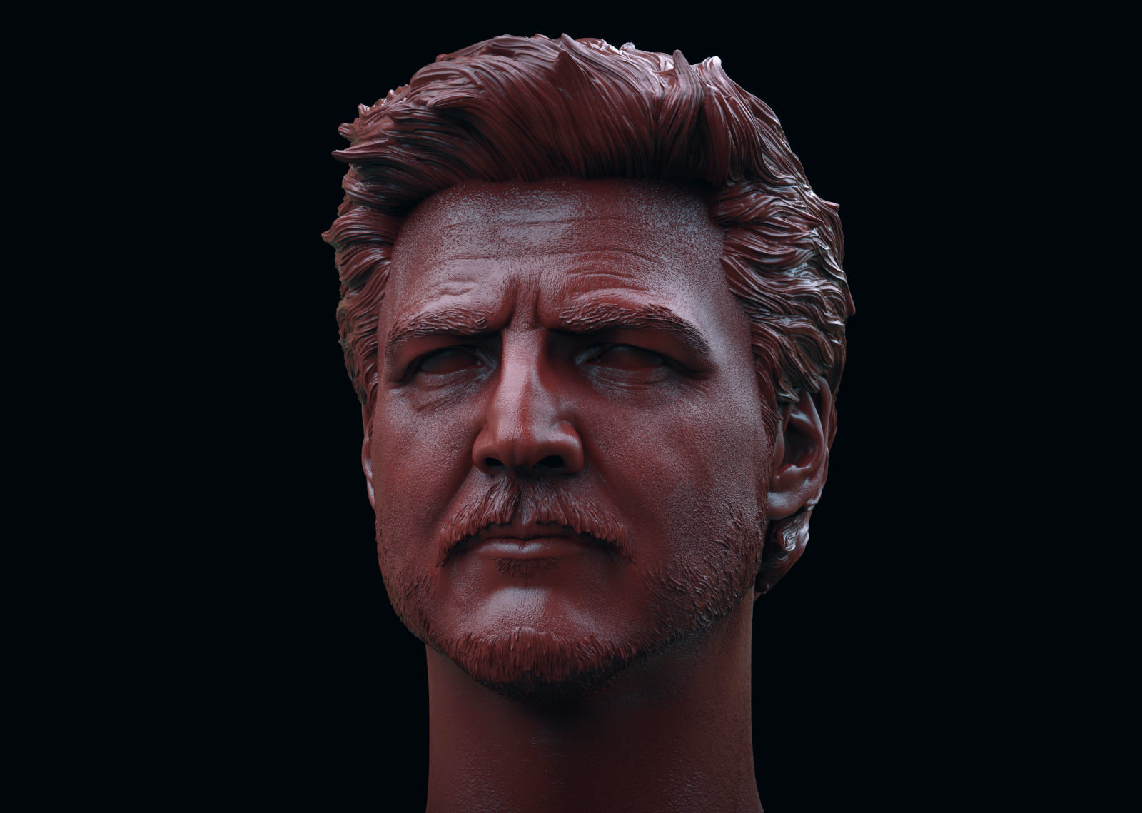 Pedro Pascal - Joel Head 3D model 3D printable | CGTrader