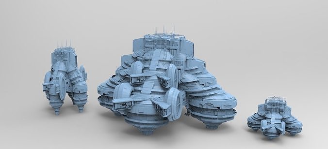 Floating Desert platform 3 models 3D model | CGTrader