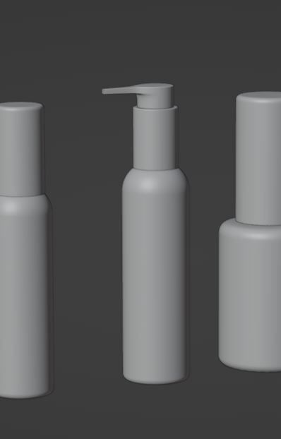 16 different skin care product bottles package 3D model | CGTrader