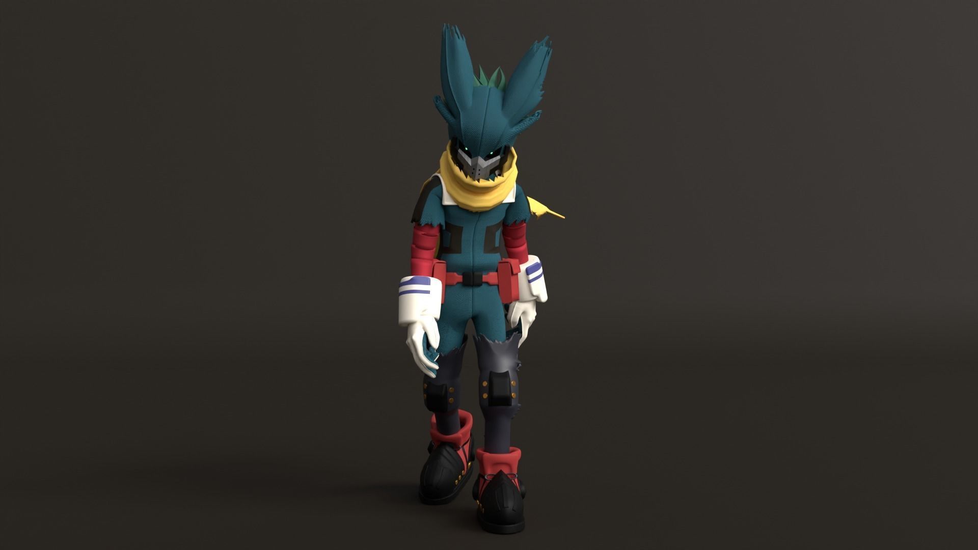 Vigilante Deku 3D Model 3D model rigged | CGTrader