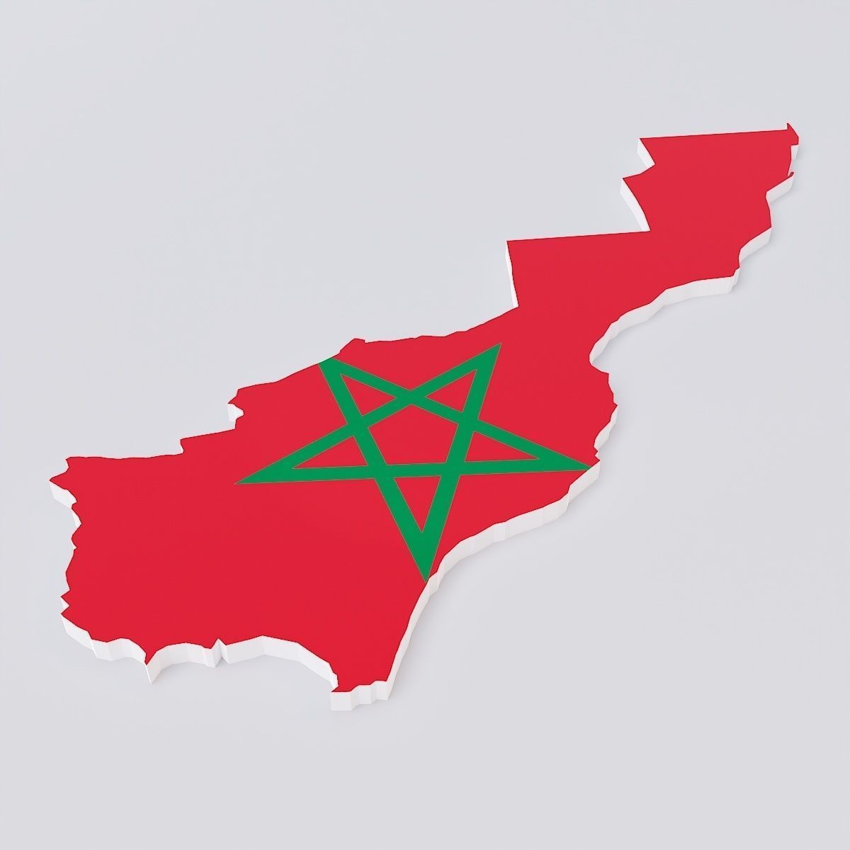 3D model Morocco flag map VR / AR / low-poly | CGTrader