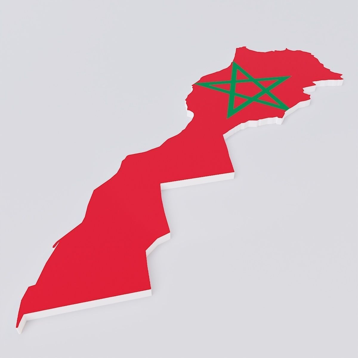 3D model Morocco flag map VR / AR / low-poly | CGTrader