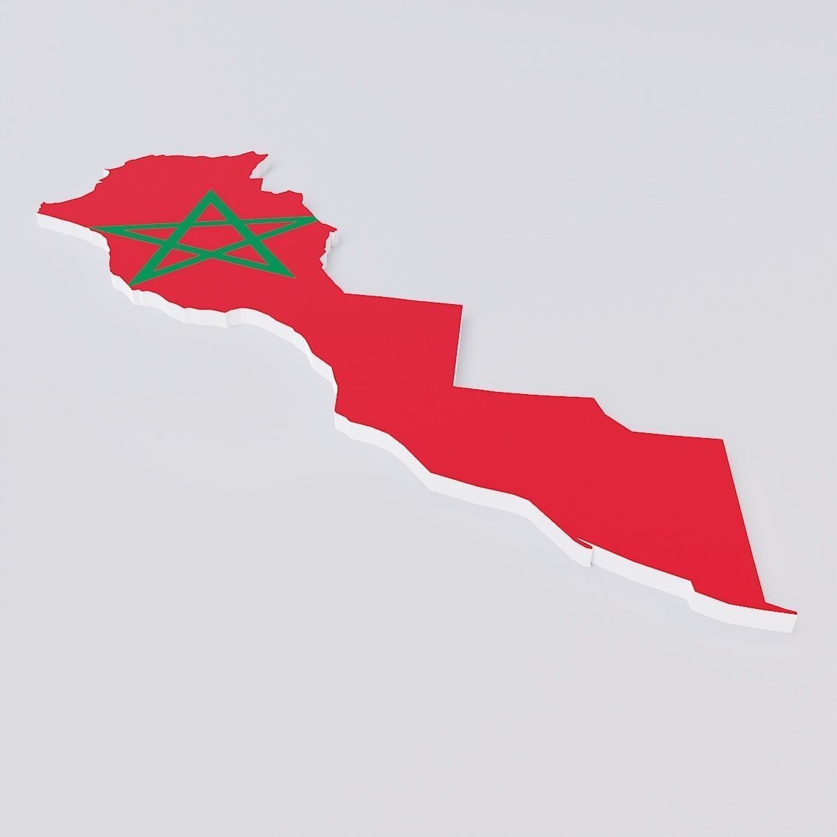 3D model Morocco flag map VR / AR / low-poly | CGTrader