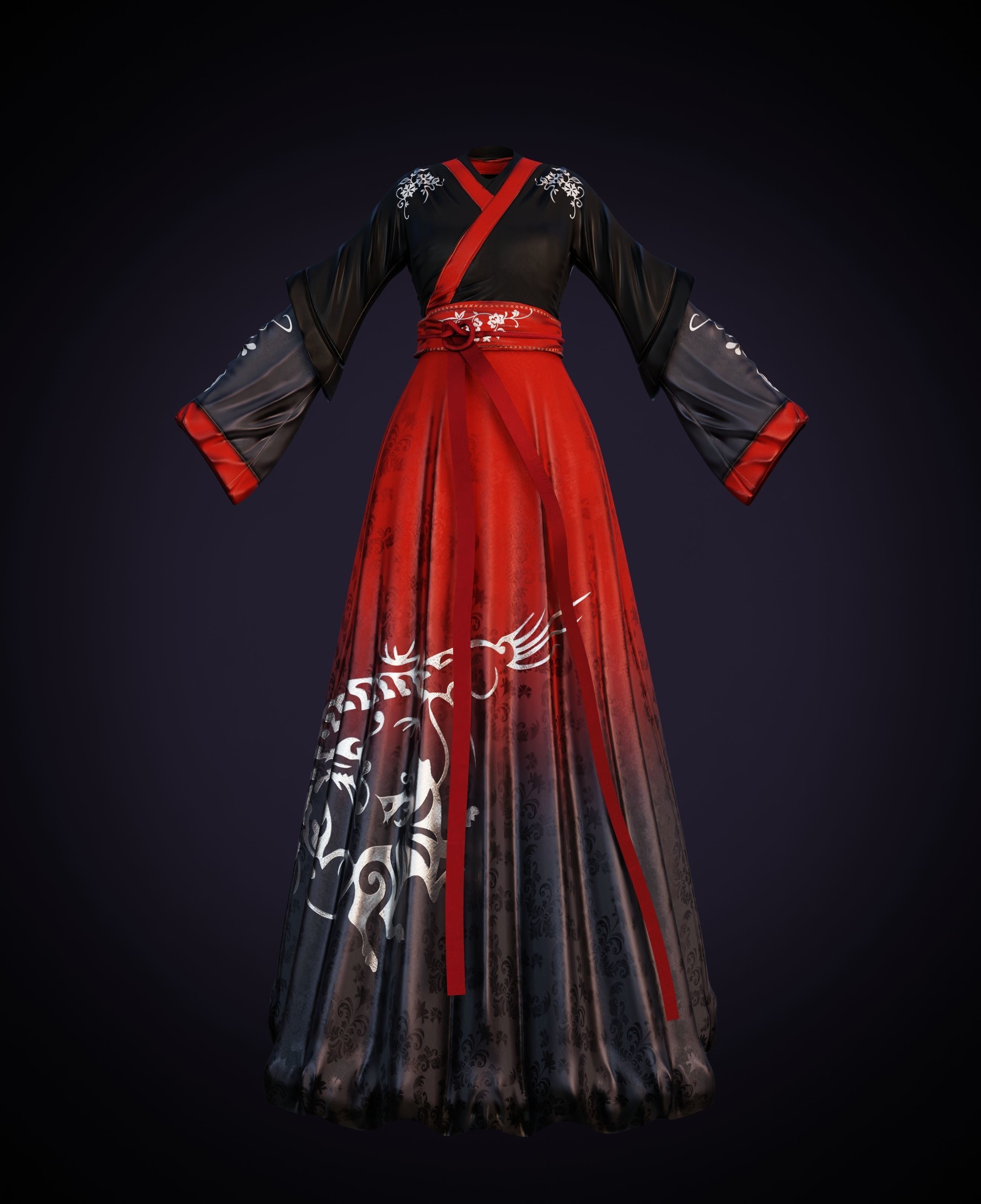 3D model Chinese traditional clothing VR / AR / low-poly | CGTrader