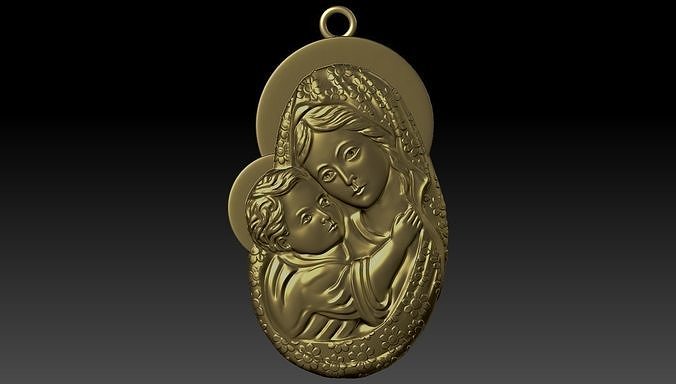 Virgin Mary 3D model 3D printable | CGTrader