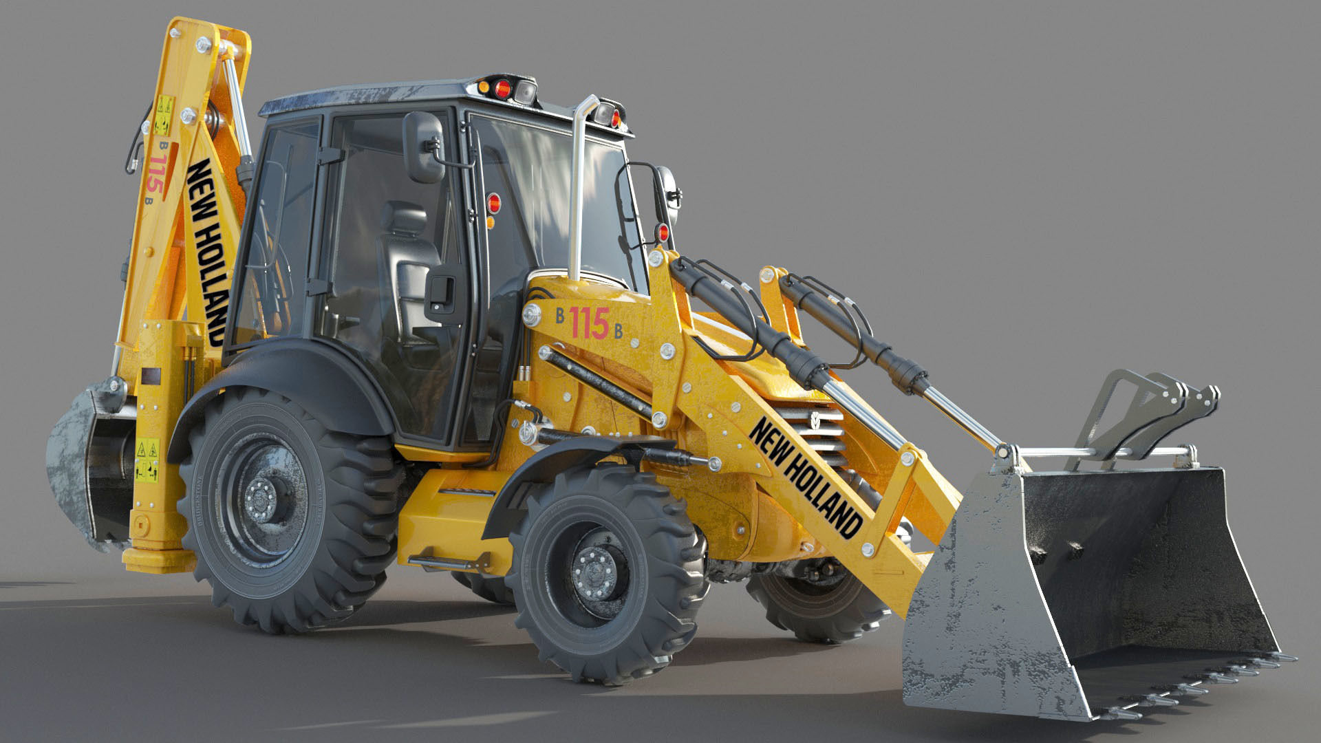 New Holland B115B Backhoe Loader 3D model | CGTrader