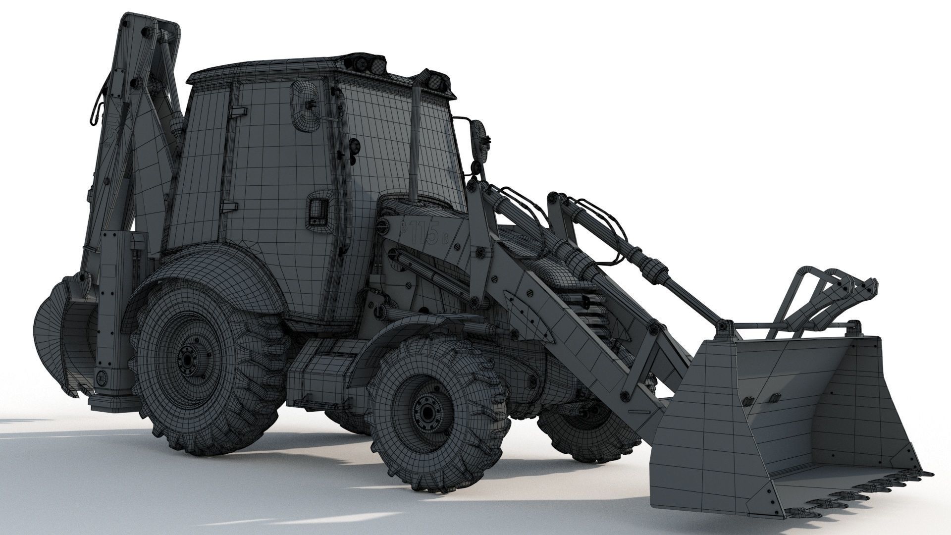 New Holland B115B Backhoe Loader 3D model | CGTrader