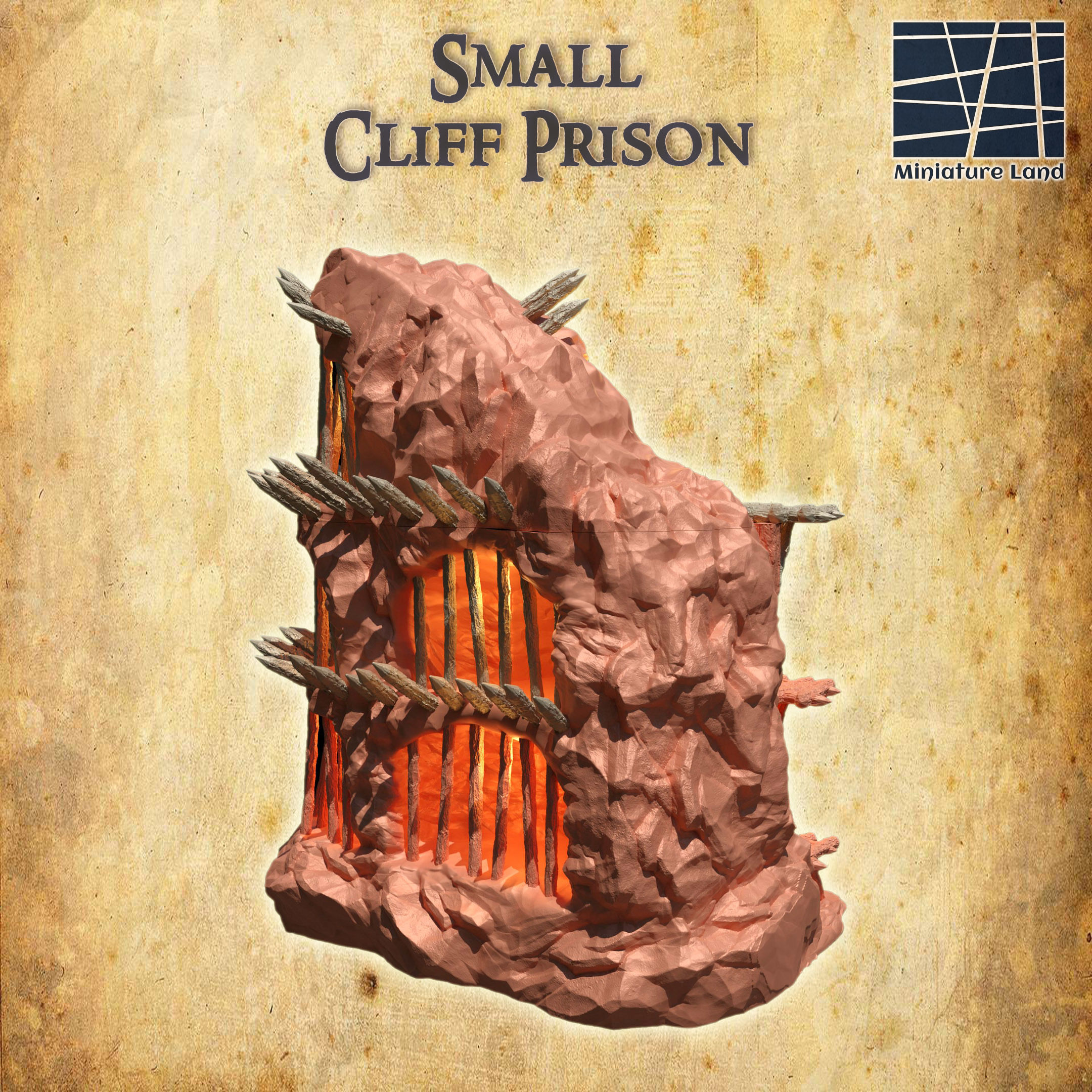 Old Cliff Prison Tabletop Terrain 28 MM 3D model 3D printable | CGTrader