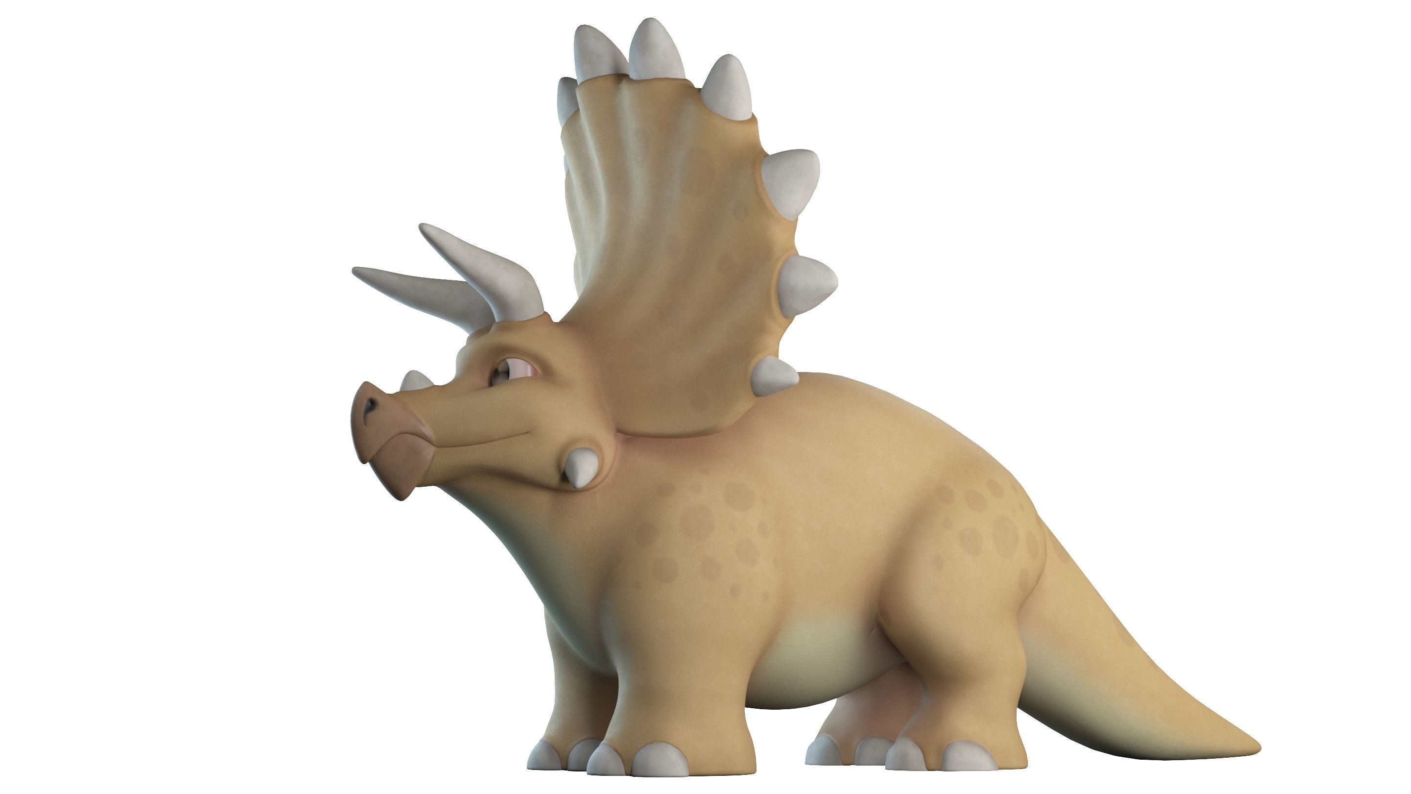 Cartoon Dinosaur Triceraptor 3D model | CGTrader