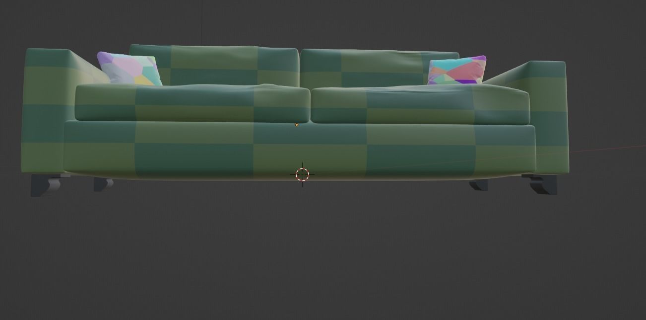 green check shade sofa 3D model | CGTrader