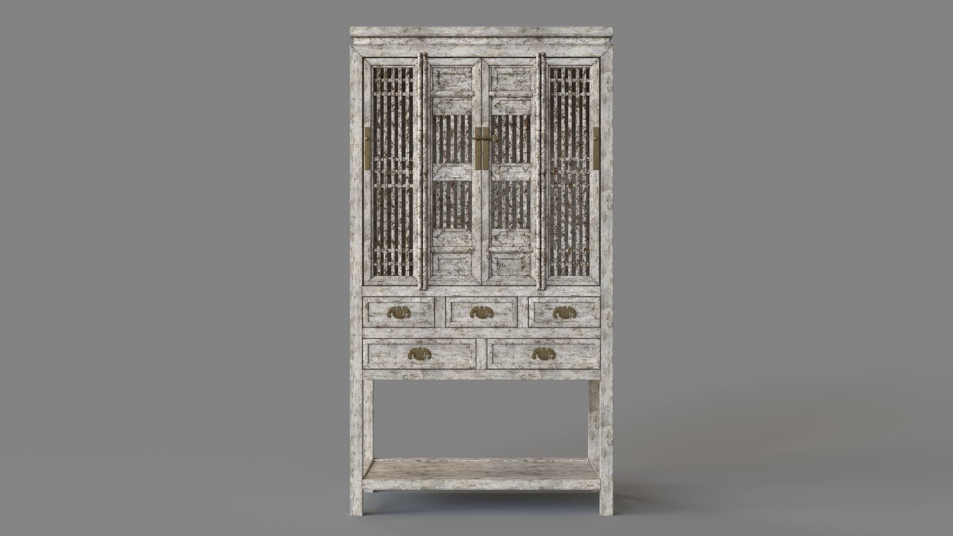 Arhaus Cream Food Cabinet 3D model | CGTrader
