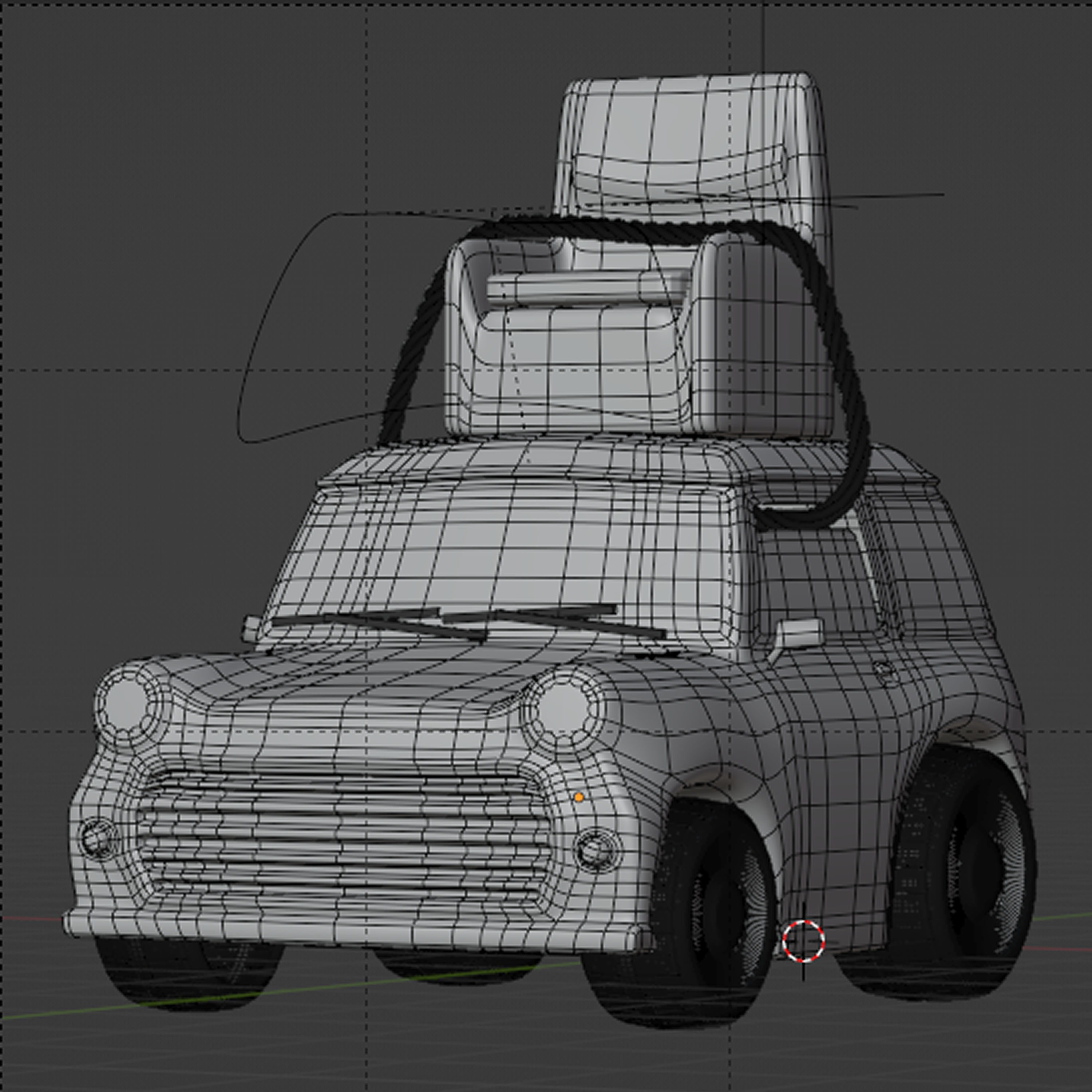 Mr Bean mini car with legend chair - British Leyland Mini 1000 3D model ...