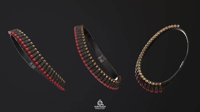 Shotgun Shell Bandoleer PBR free VR / AR / low-poly 3D model | CGTrader