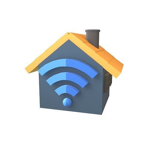 3D model Home Wifi Icon V1 001 VR / AR / low-poly | CGTrader