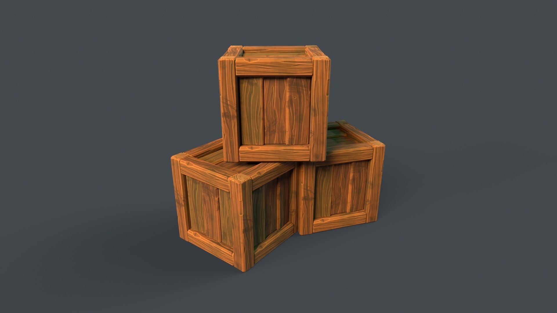 3D model Modular Stylized Crates VR / AR / low-poly | CGTrader