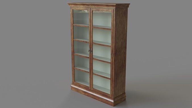 Seneca Display Cabinet Brown 3D model | CGTrader