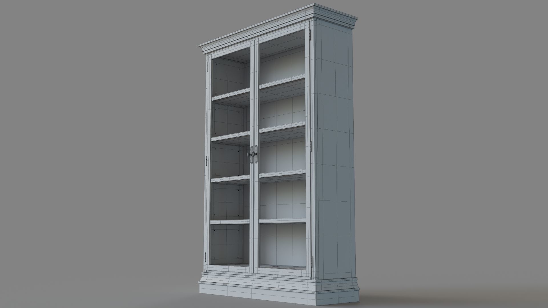 Seneca Display Cabinet Brown 3D model | CGTrader