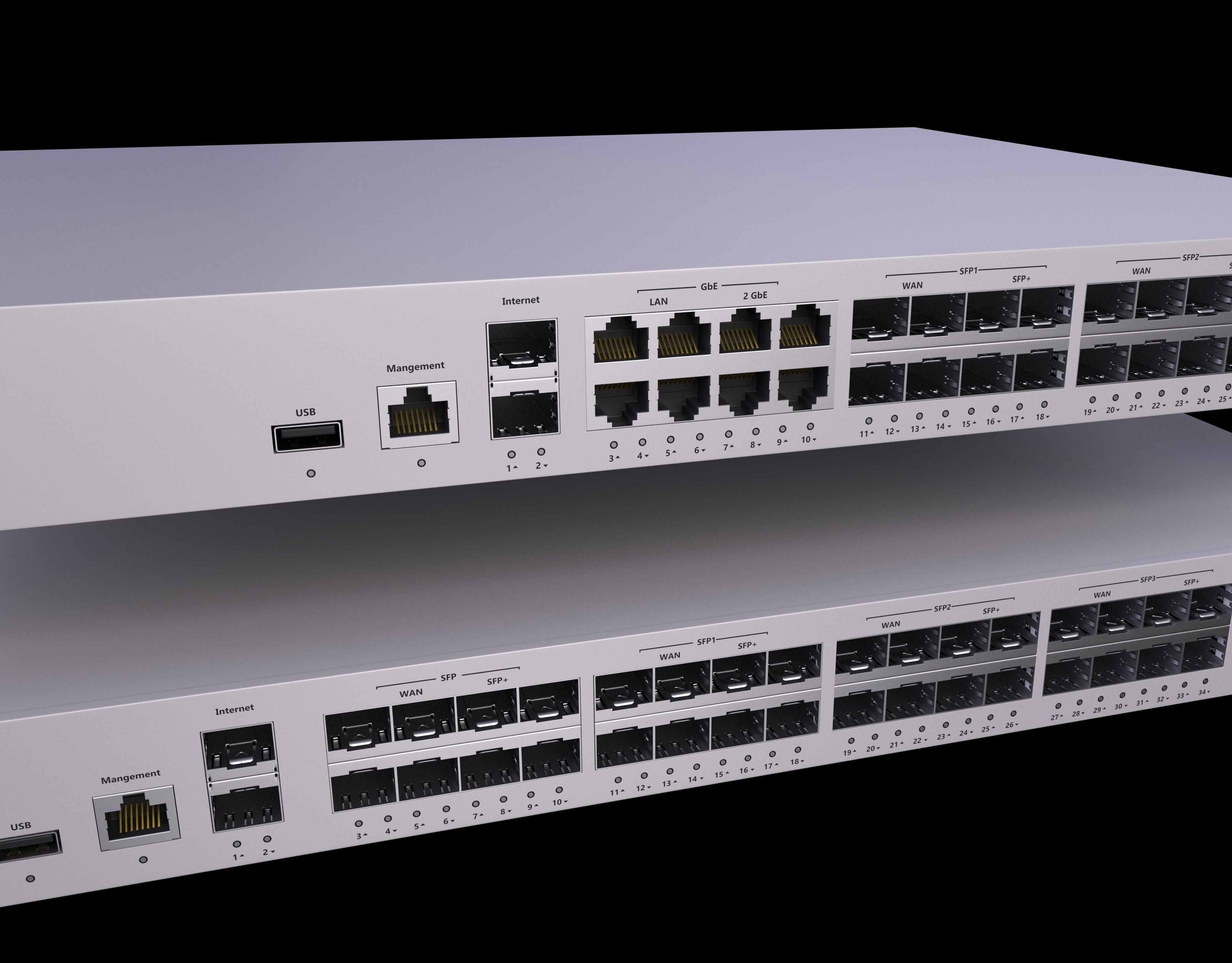 Network Firewall and Switch 3D model | CGTrader